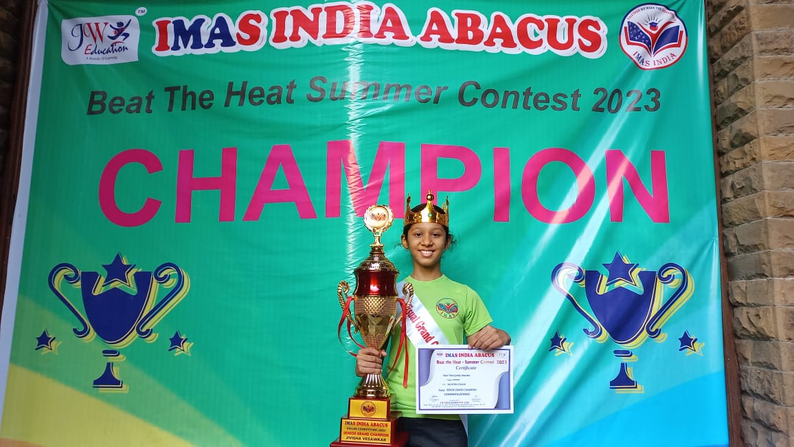 Jivisha Vesawkar won Grand Champion (Senior Category) trophy in the ...