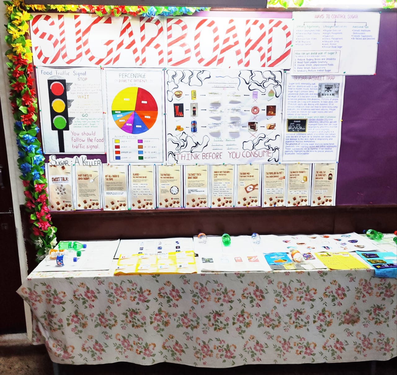 Sugar Board Display – National Nutrition Week – PTVEM Secondary School